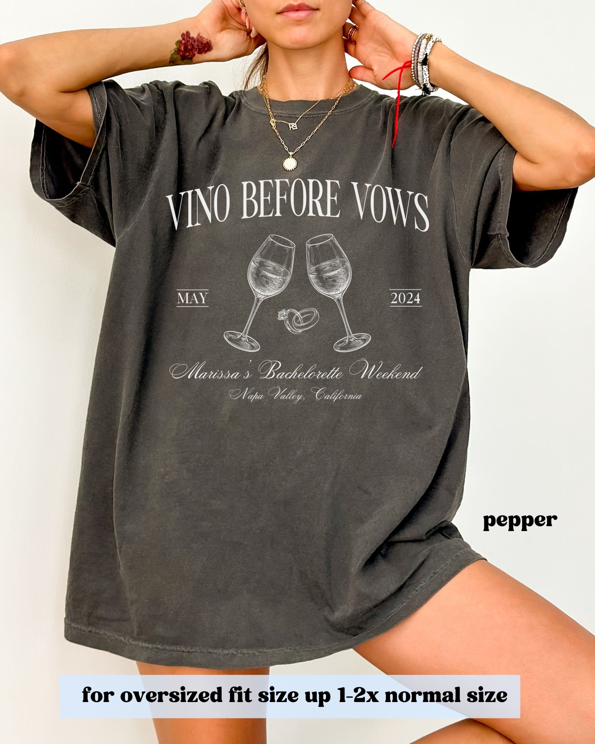 Custom Winery Bachelorette Party Shirts, Napa Valley Trip Custom ...