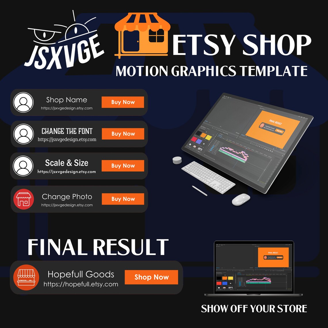 Etsy Motion Graphics Call to Action Button Animated Motion - Etsy