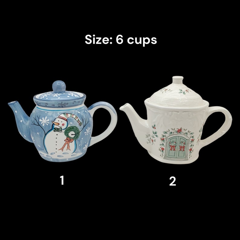 Christmas Teapots Vintage Teapots Holiday Teapots Tea Party Supplies ...