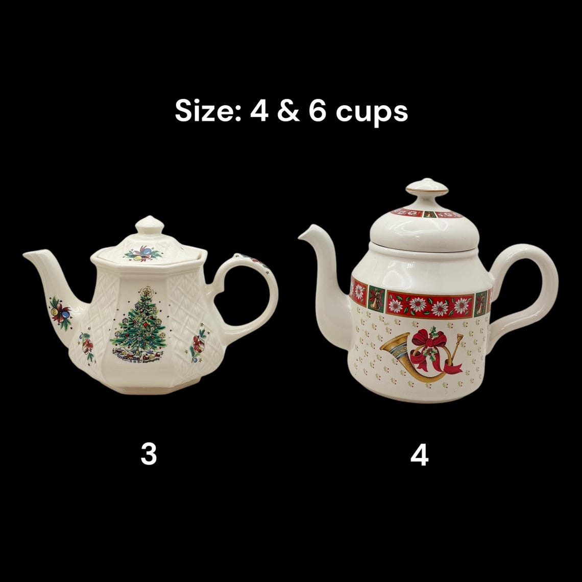 Christmas Teapots Vintage Teapots Holiday Teapots Tea Party Supplies ...