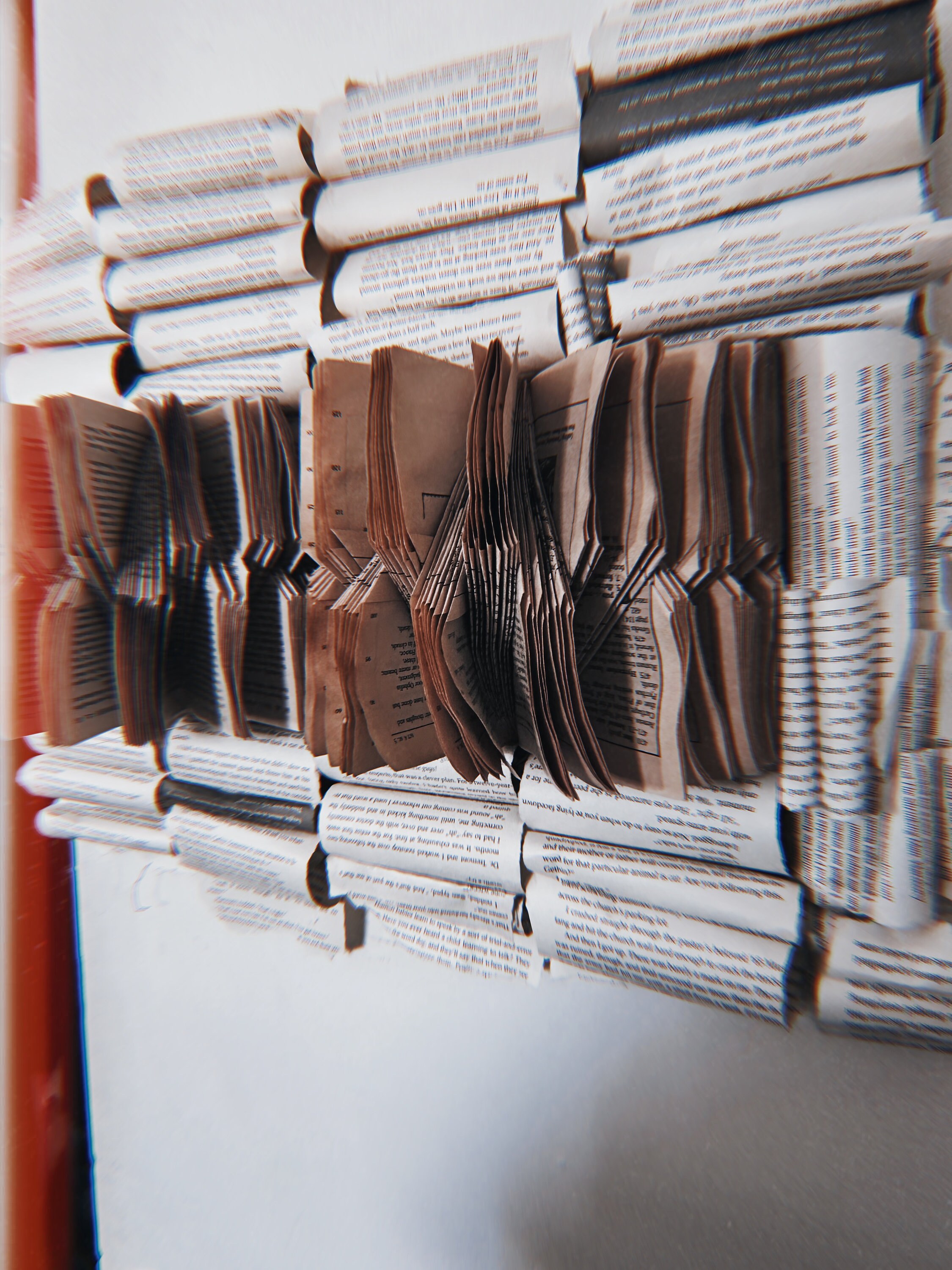 Book Folded Art on Canvas / 3D Book Sculpture / Book Origami / Book ...