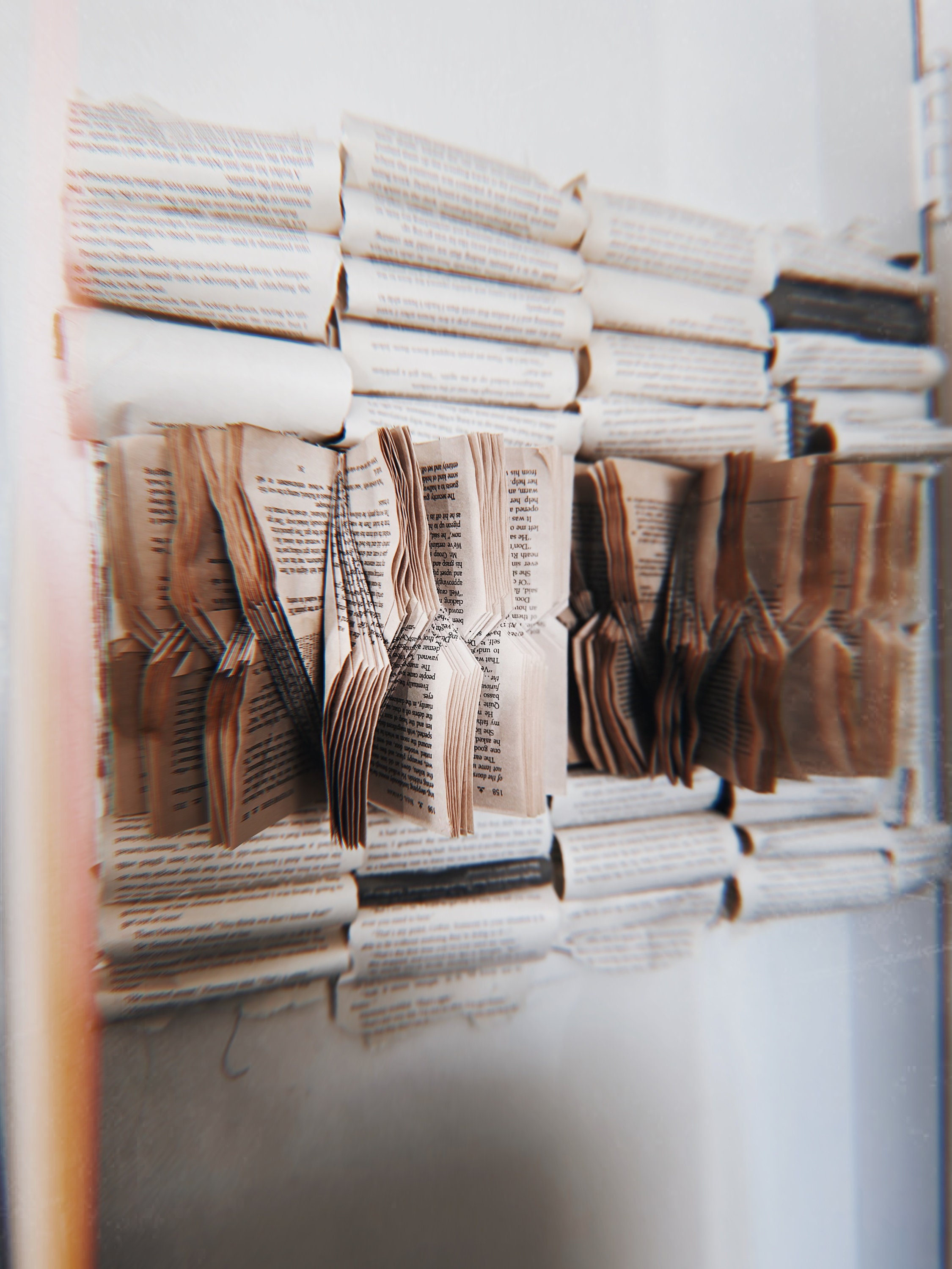 Book Folded Art on Canvas / 3D Book Sculpture / Book Origami / Book ...