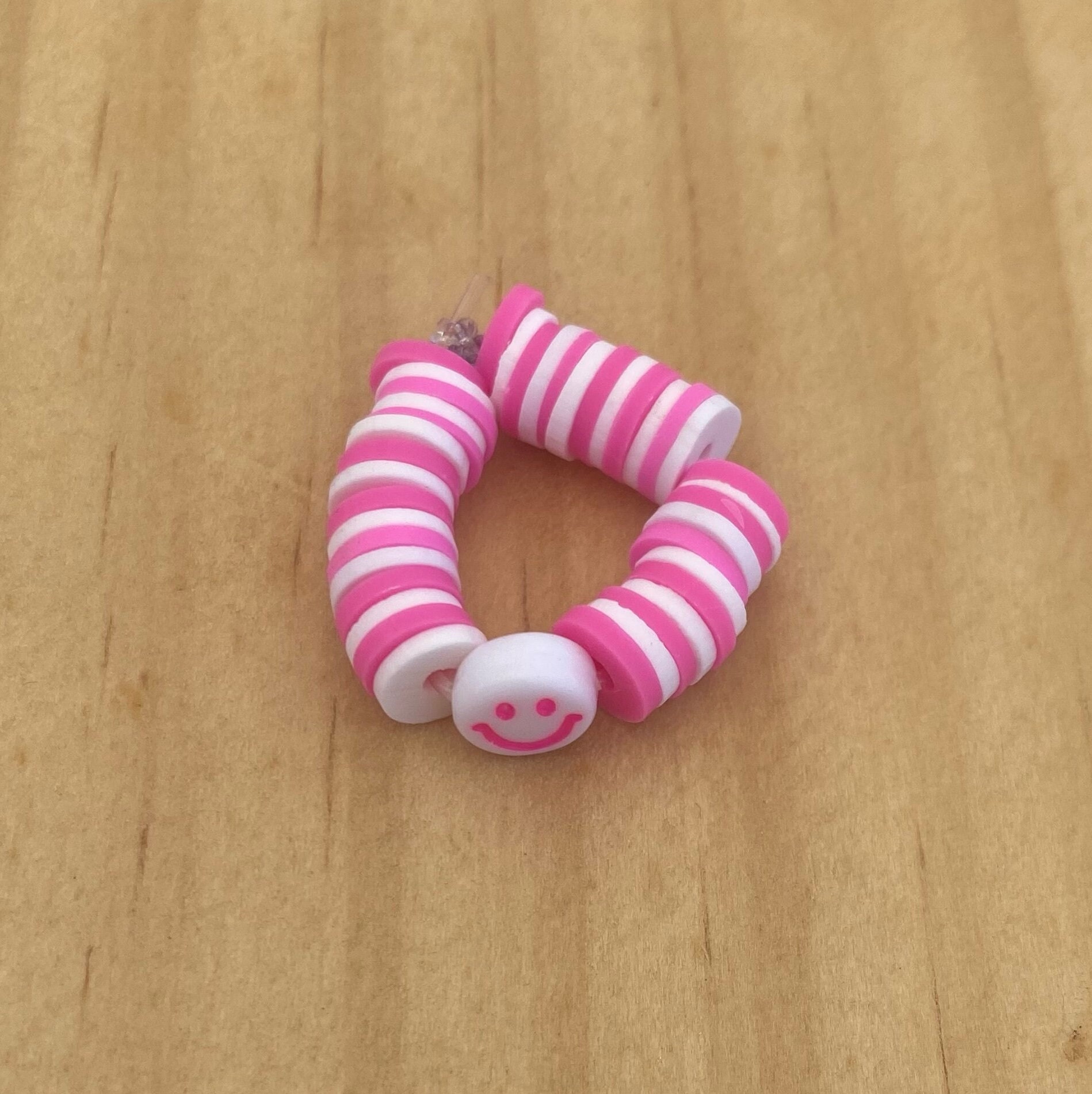 Preppy Pink Smiley / Ring - Etsy