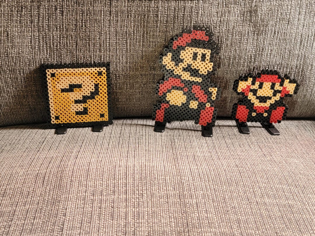 Super Mario Pixel Art Beads WITH Stands - Etsy