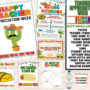 Editable Nacho Average Fiesta Teacher Appreciation Week Printable ...