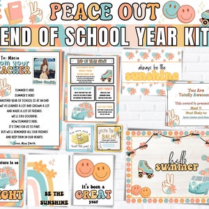 Groovy Summer End of School Year Kit Teacher Kit Preschool Diploma DIY ...