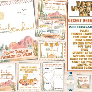 Desert Dreamin' Teacher Appreciation Week Itinerary & Printable Bundle ...
