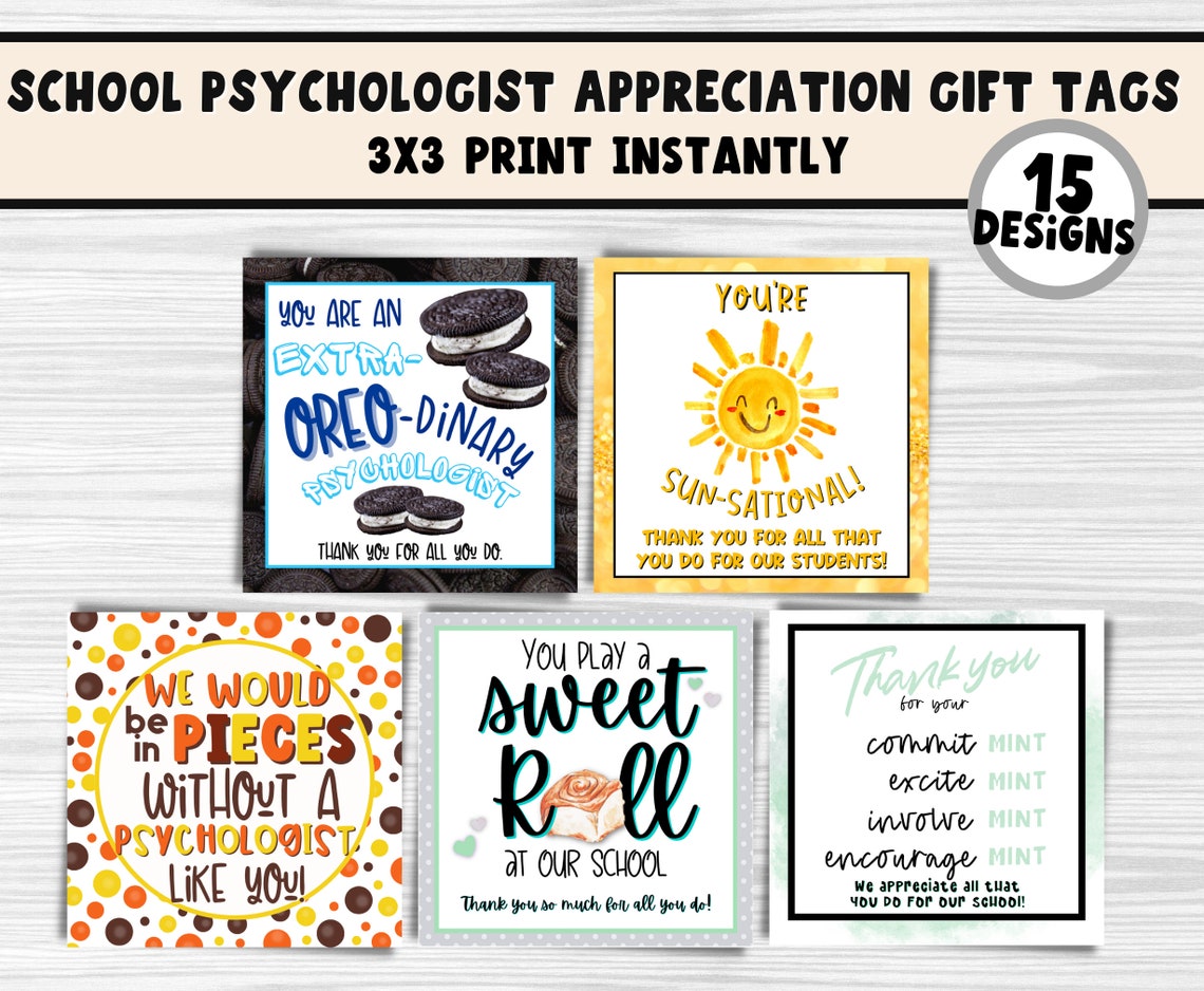 School Psychology Appreciation Printable Gift Tags | National School ...