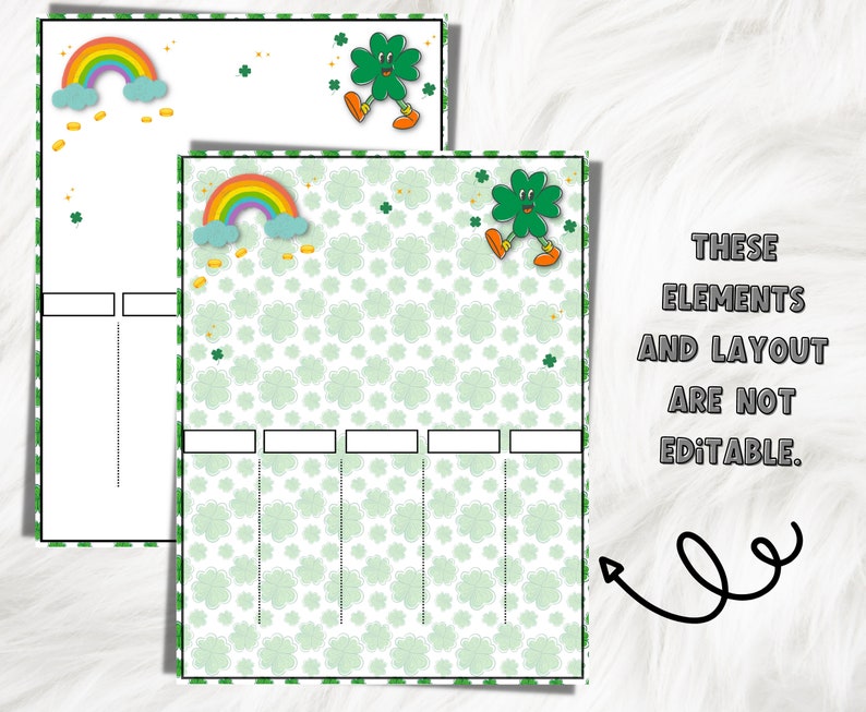 St. Patrick's Teacher & Staff Appreciation Editable Itinerary Schedule ...