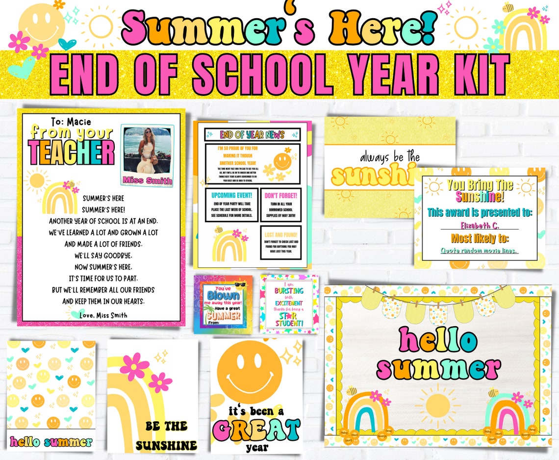 Bright Summer End of School Year Kit Teacher Kit Preschool - Etsy