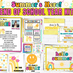 Bright Summer End of School Year Kit | Teacher Kit | Preschool Diploma ...