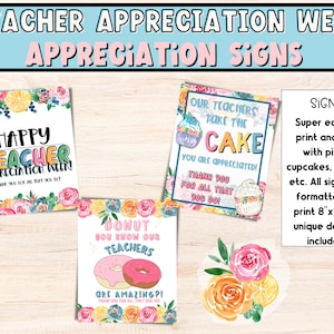 Teacher Appreciation Week Printable Editable Floral Grow Bloom Mini ...