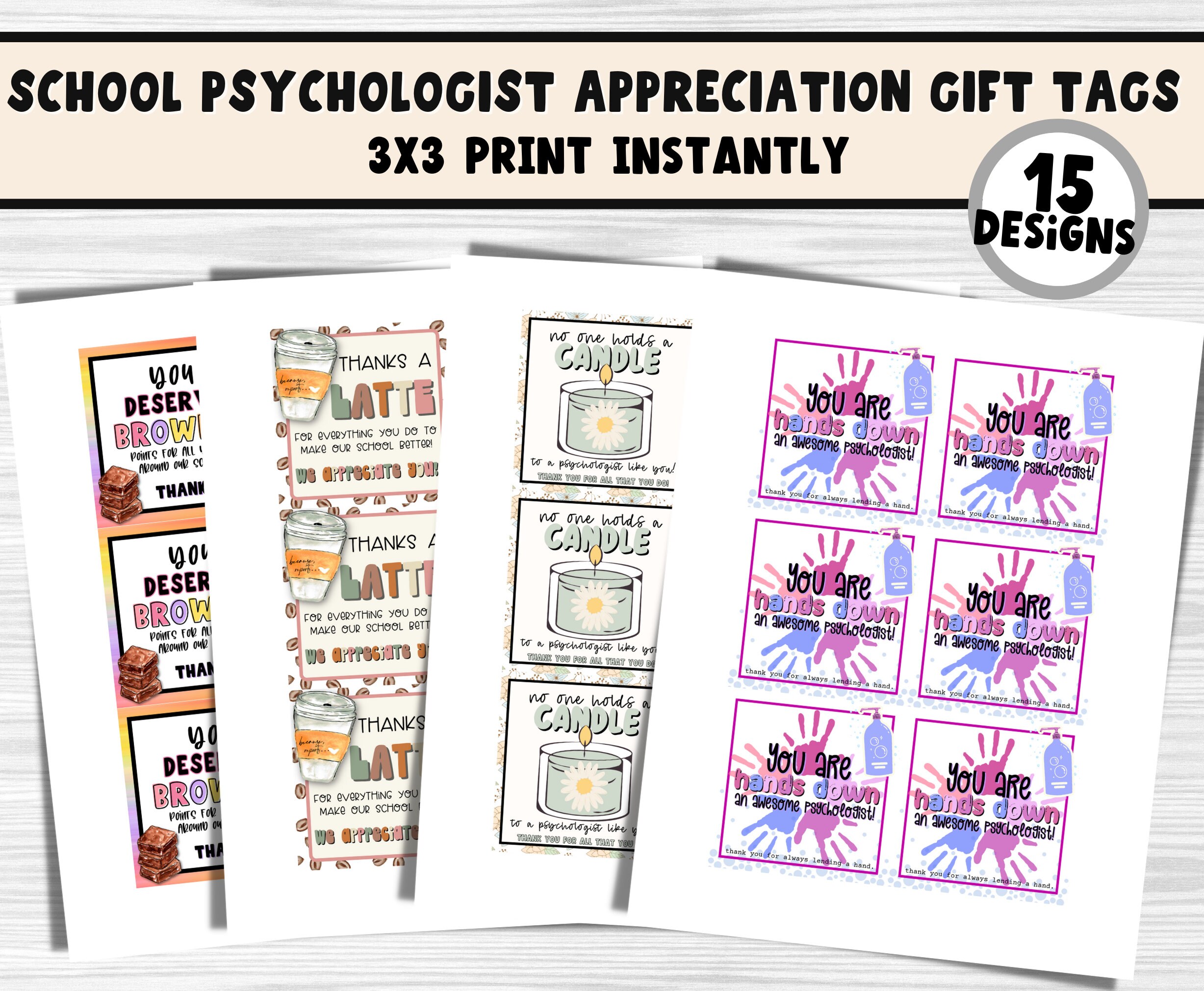 School Psychology Appreciation Printable Gift Tags | National School ...