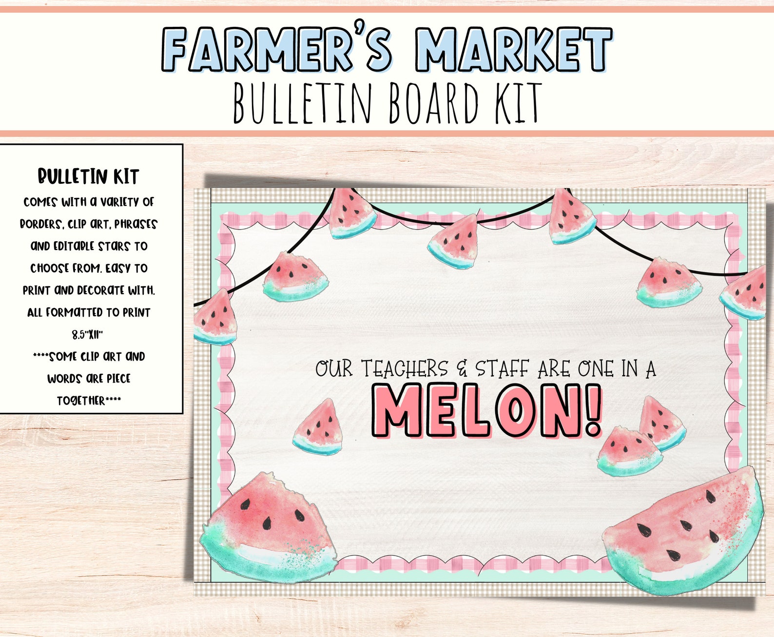 Farmer's Market Theme Teacher Appreciation Week Printable Editable ...