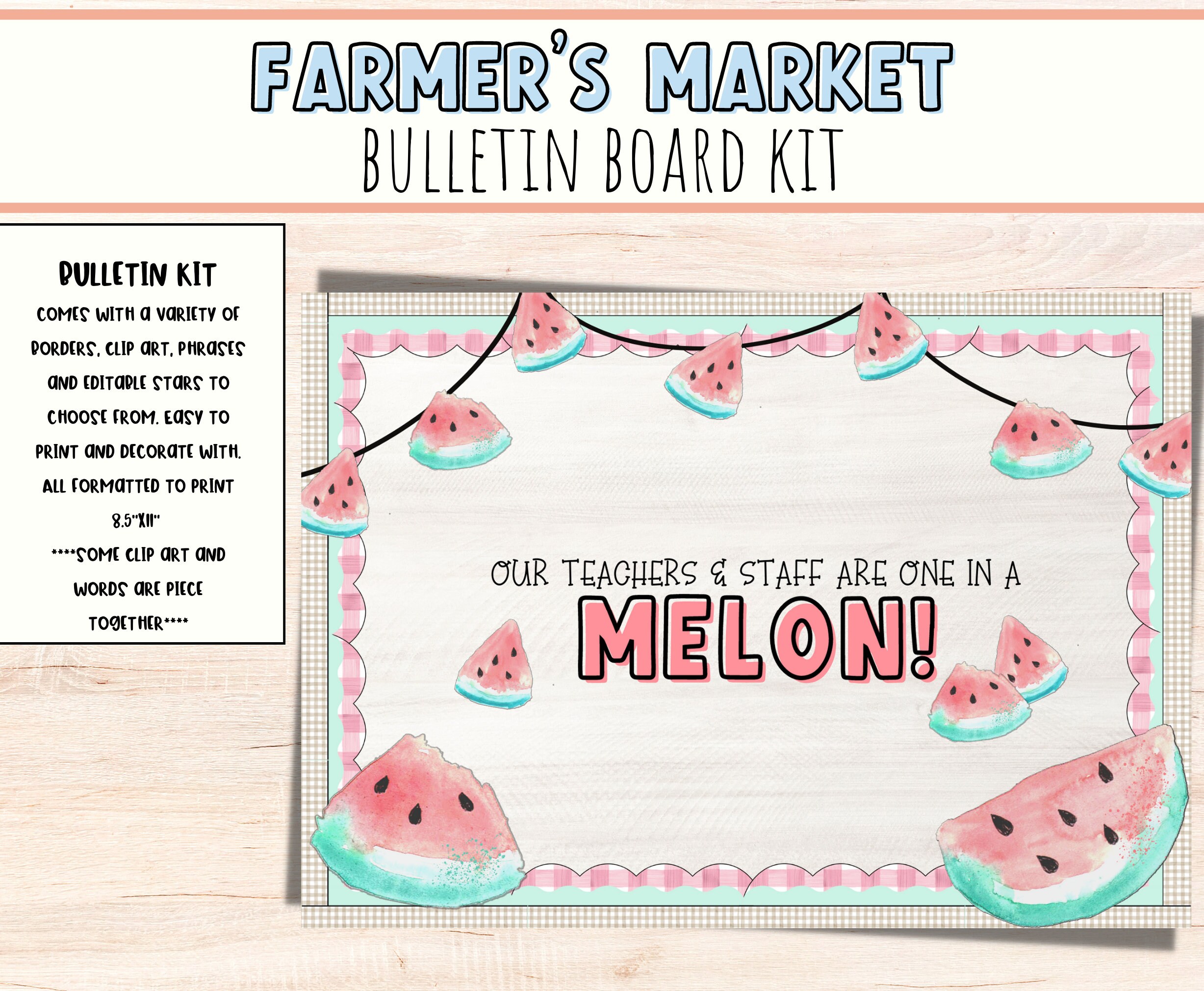 Farmer's Market Theme Teacher Appreciation Week Printable Editable ...