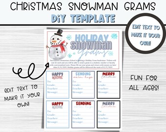 Holiday Elf Gram School Fundraiser Flyer for PTA PTO Christmas Events ...