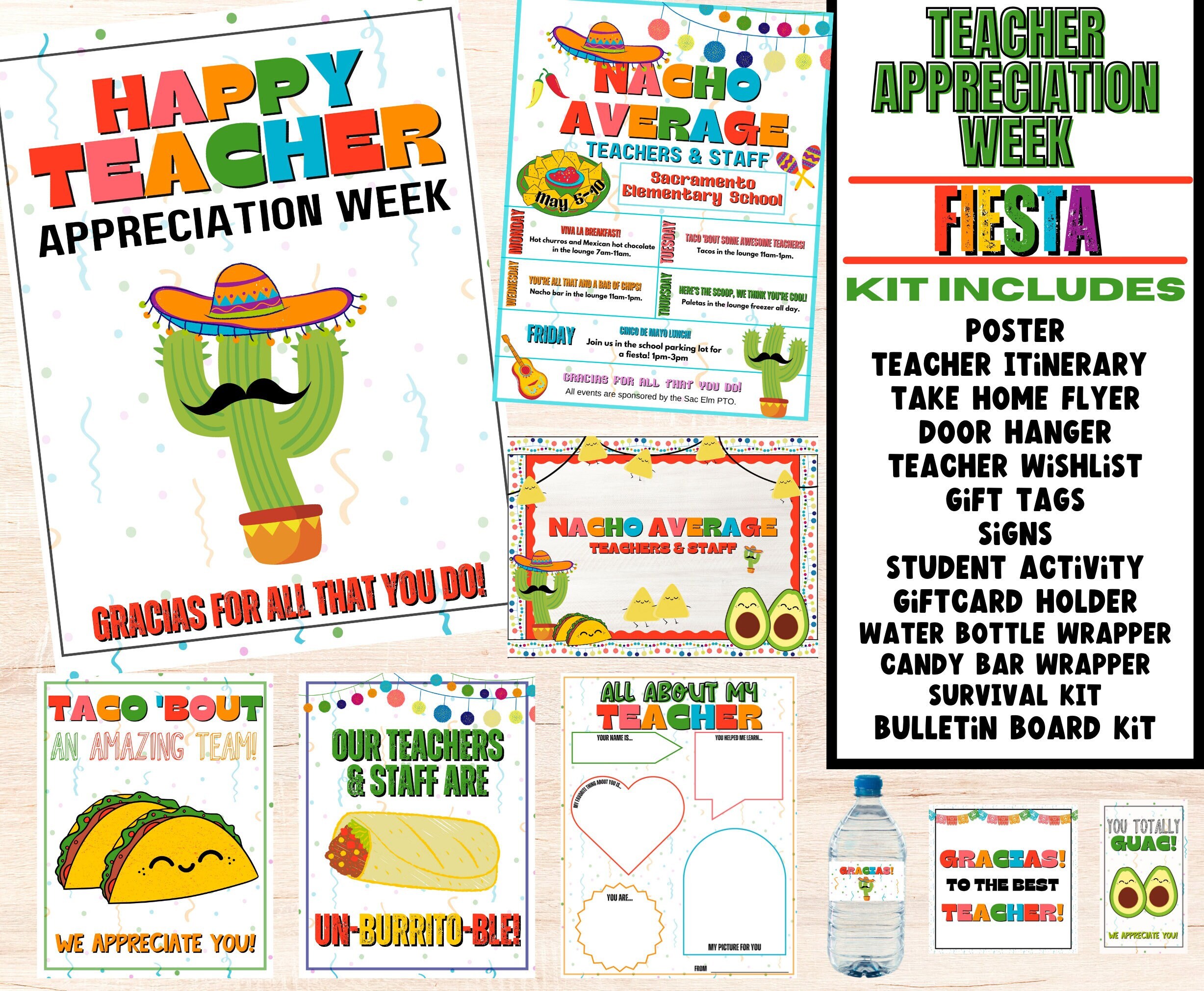 Editable Nacho Average Fiesta Teacher Appreciation Week Printable ...