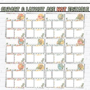 Yearly Daycare and Preschool Dinosaur Newsletter EDITABLE Templates ...