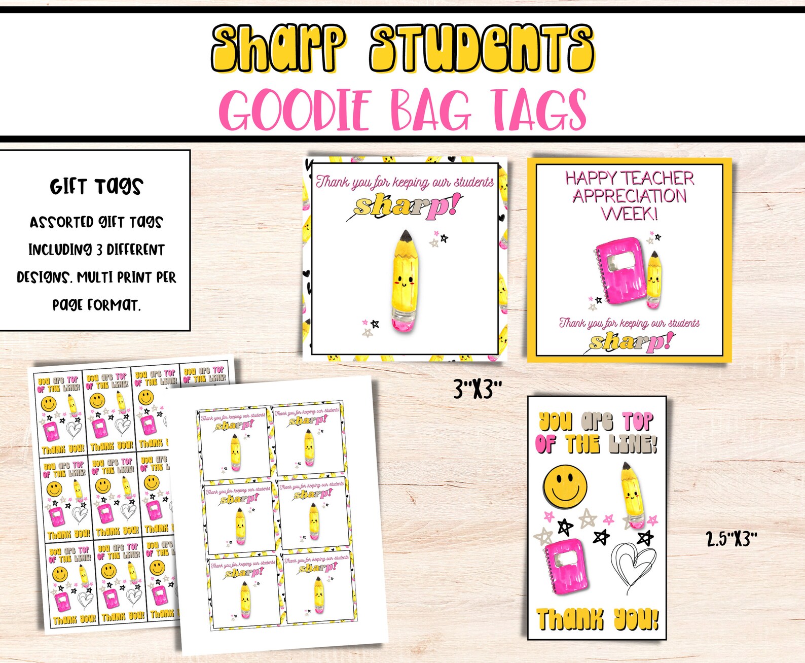 Sharp Students Teacher Appreciation Week Printable Editable Bundle ...