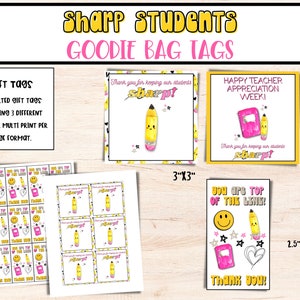 Sharp Students Teacher Appreciation Week Printable Editable Bundle ...