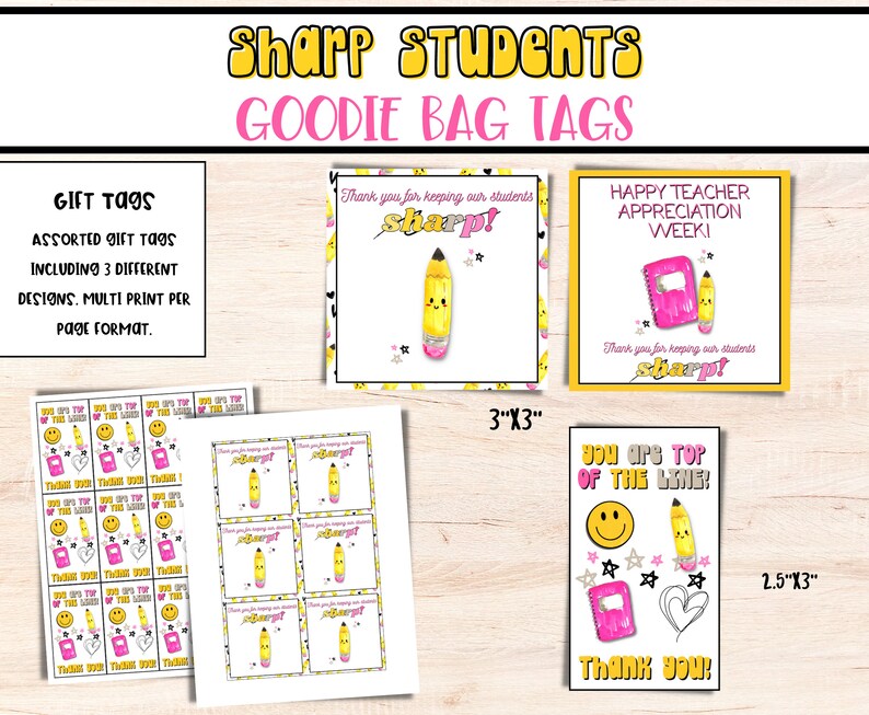 Sharp Students Teacher Appreciation Week Printable Editable Bundle ...