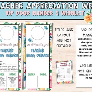 Teacher Appreciation Week Printable Editable Floral Grow Bloom Mini ...