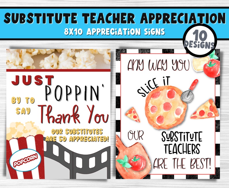 Substitute Teacher and Appreciation Sign Bundle | Thank a Substitute ... Substitute Teacher and Appreciation Sign Bundle | Thank a Substitute ...