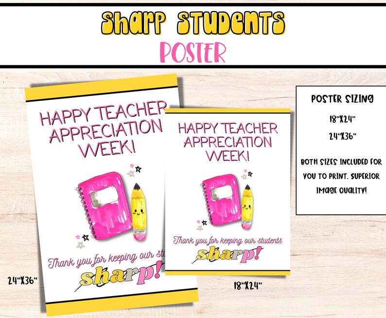 Sharp Students Teacher Appreciation Week Printable Editable Bundle ...
