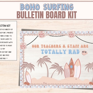 Mahalo Boho Surfing Teacher Appreciation Week Printable Editable Bundle ...