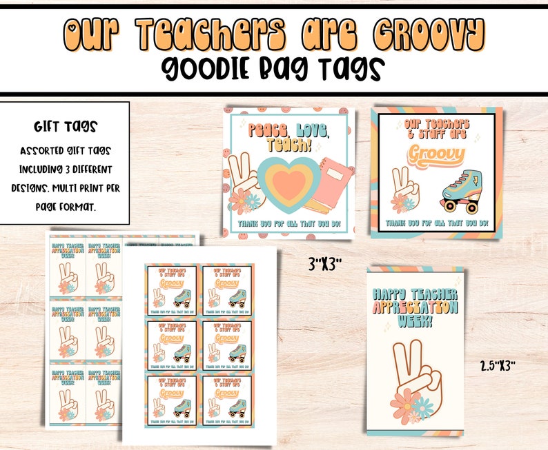 Retro Teacher and Staff Appreciation Week Kit | Teacher Week Itinerary ...