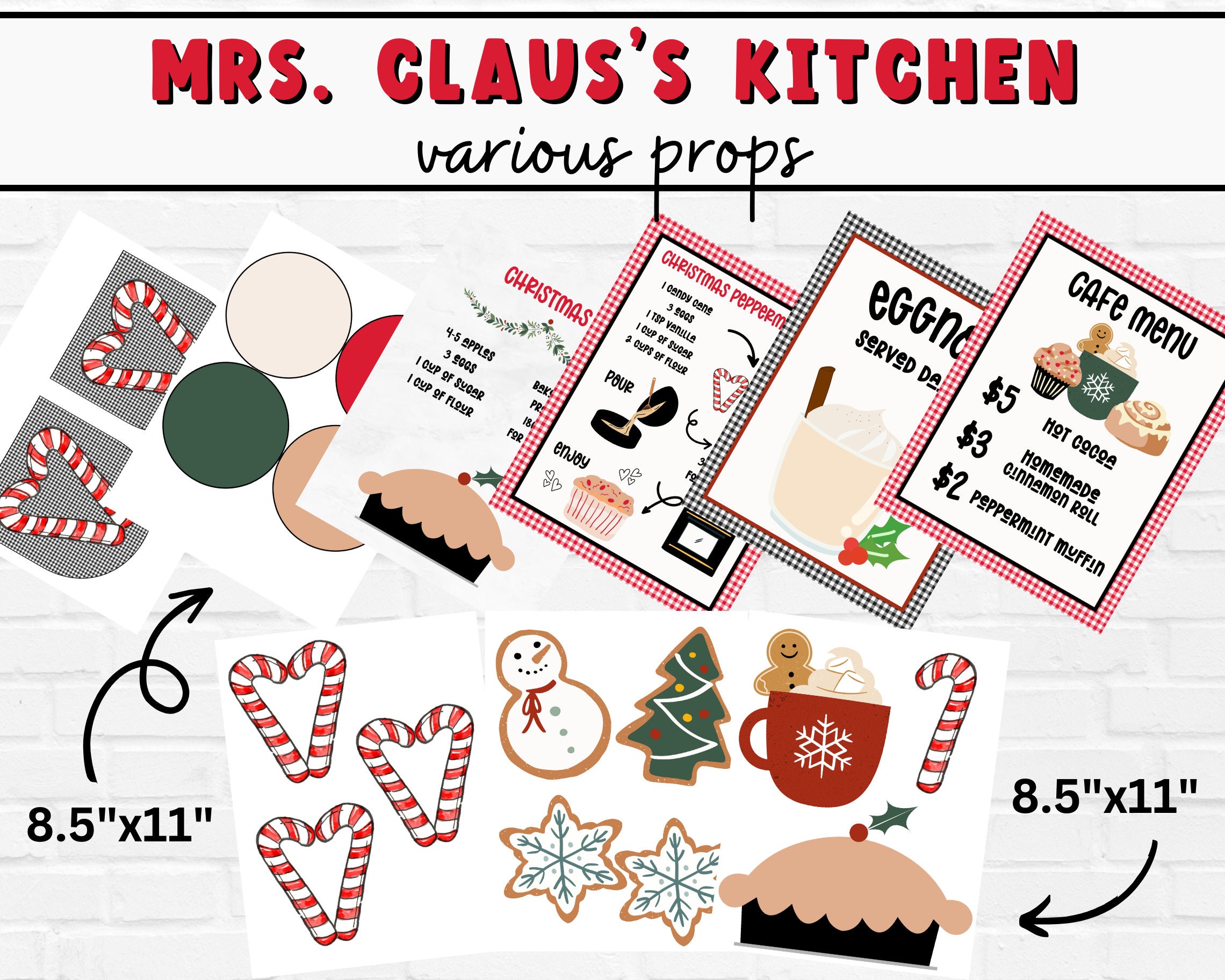 Pretend Play Mrs. Claus's Kitchen Kit for Preschool | Dramatic Play ...