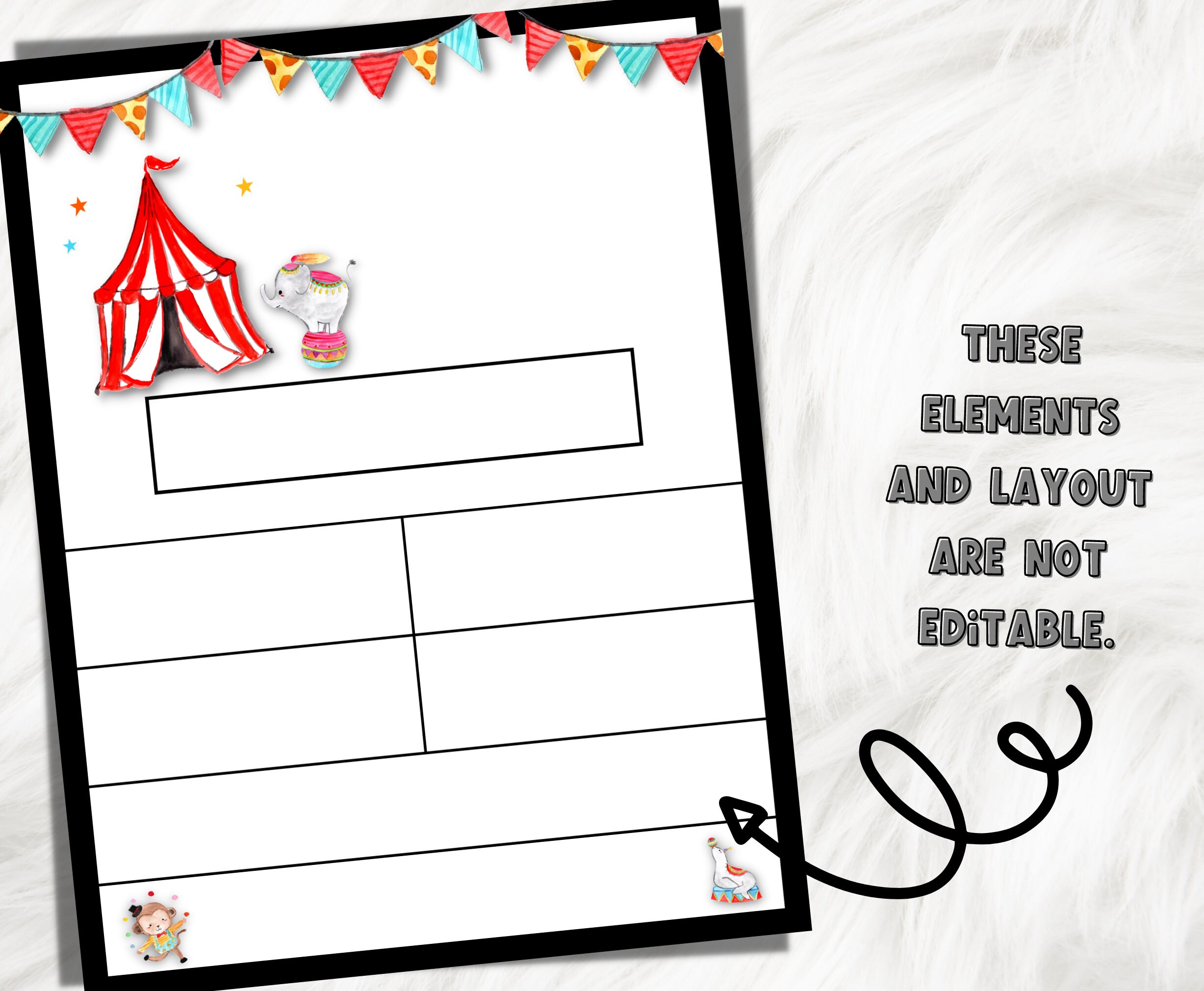 Circus Teacher Appreciation Editable Itinerary Schedule | Printable DIY ...