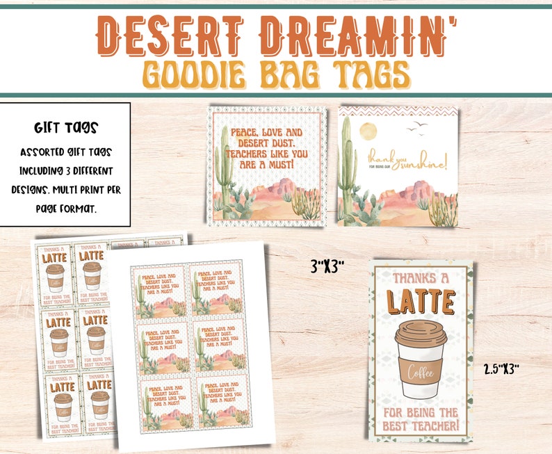 Desert Dreamin' Teacher Appreciation Week Itinerary & Printable Bundle ...