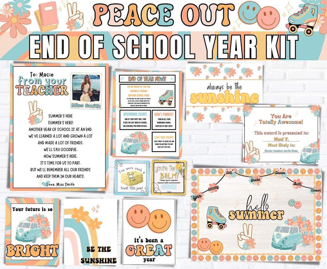 Groovy Summer End of School Year Kit Teacher Kit Preschool - Etsy