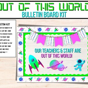 EDITABLE Space Theme Teacher and Staff Appreciation Week Kit Itinerary ...