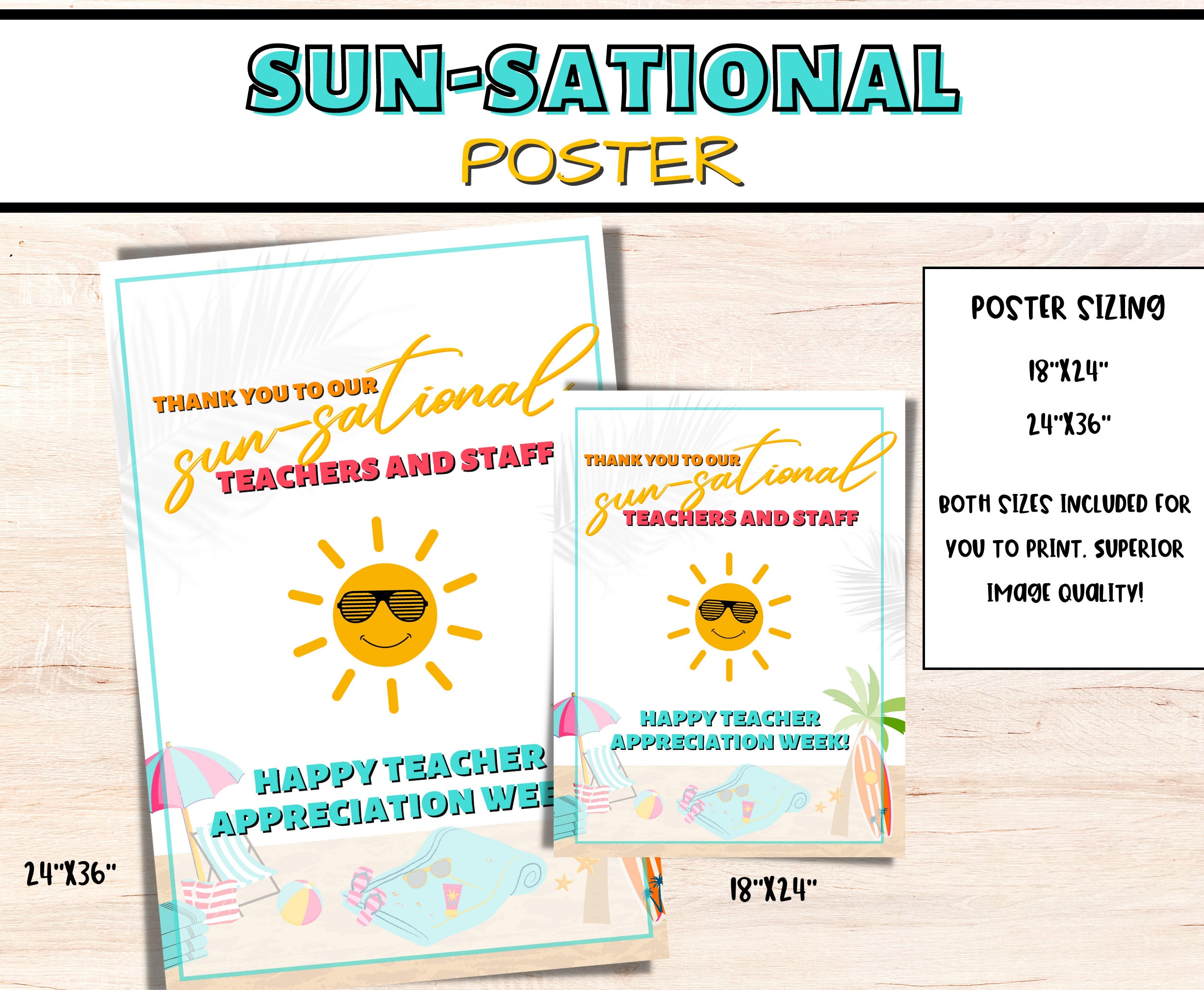 Editable Sun-sational Teacher Appreciation Week Printable Bundle ...