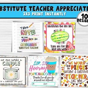Substitute Teacher Appreciation Printable Gift Tags | National ...