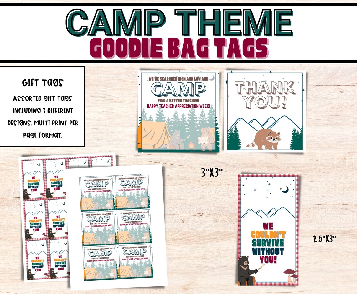 Camp Teacher Appreciation Week Itinerary & Printable Bundle | Outdoor ...