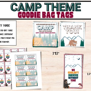 Camp Teacher Appreciation Week Itinerary & Printable Bundle | Outdoor ...