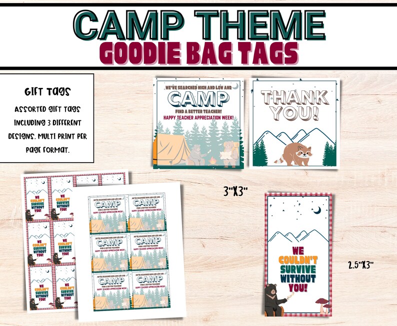Camp Teacher Appreciation Week Itinerary & Printable Bundle | Outdoor ...