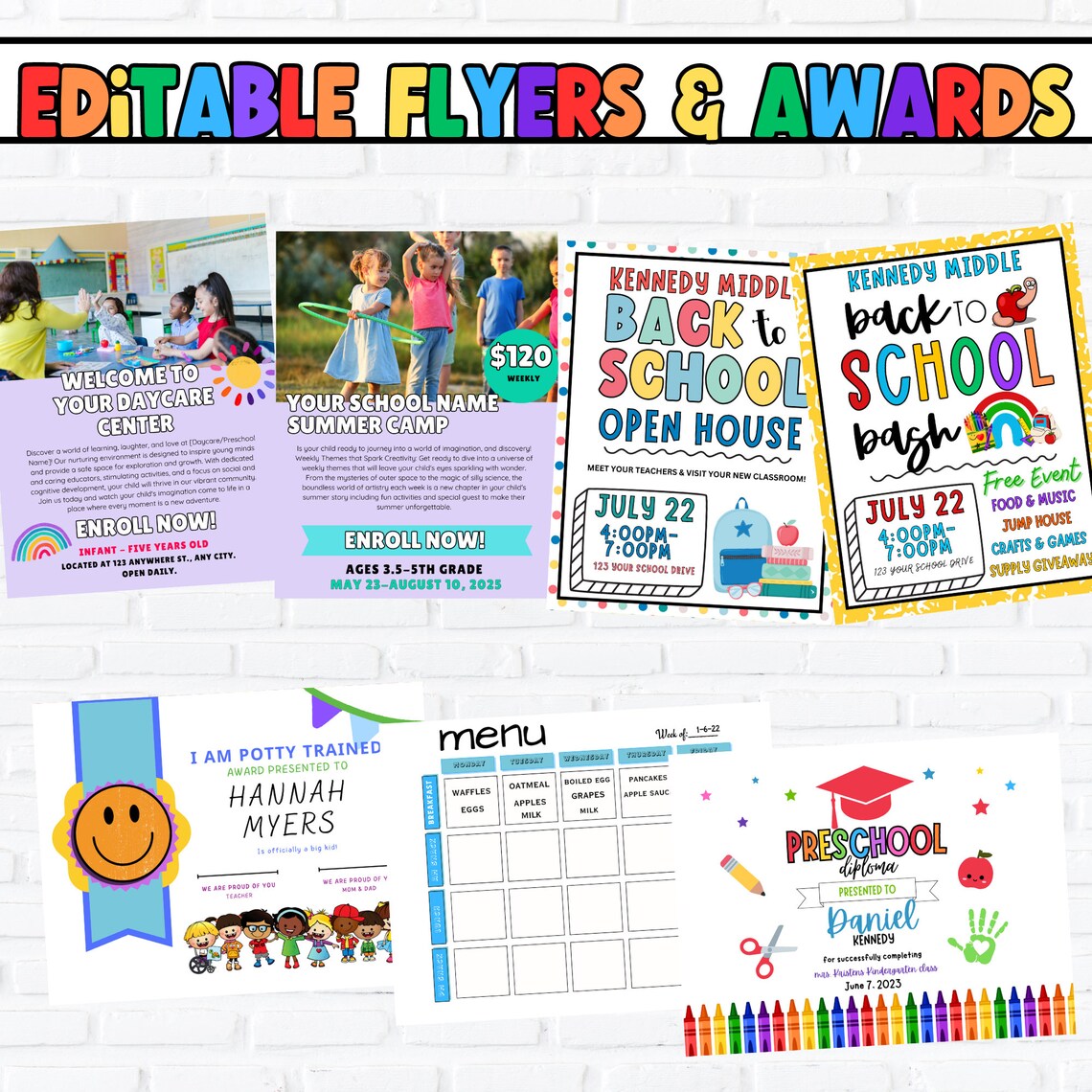 EDITABLE Daycare Forms and Templates Starter Bundle Preschool Forms and ...