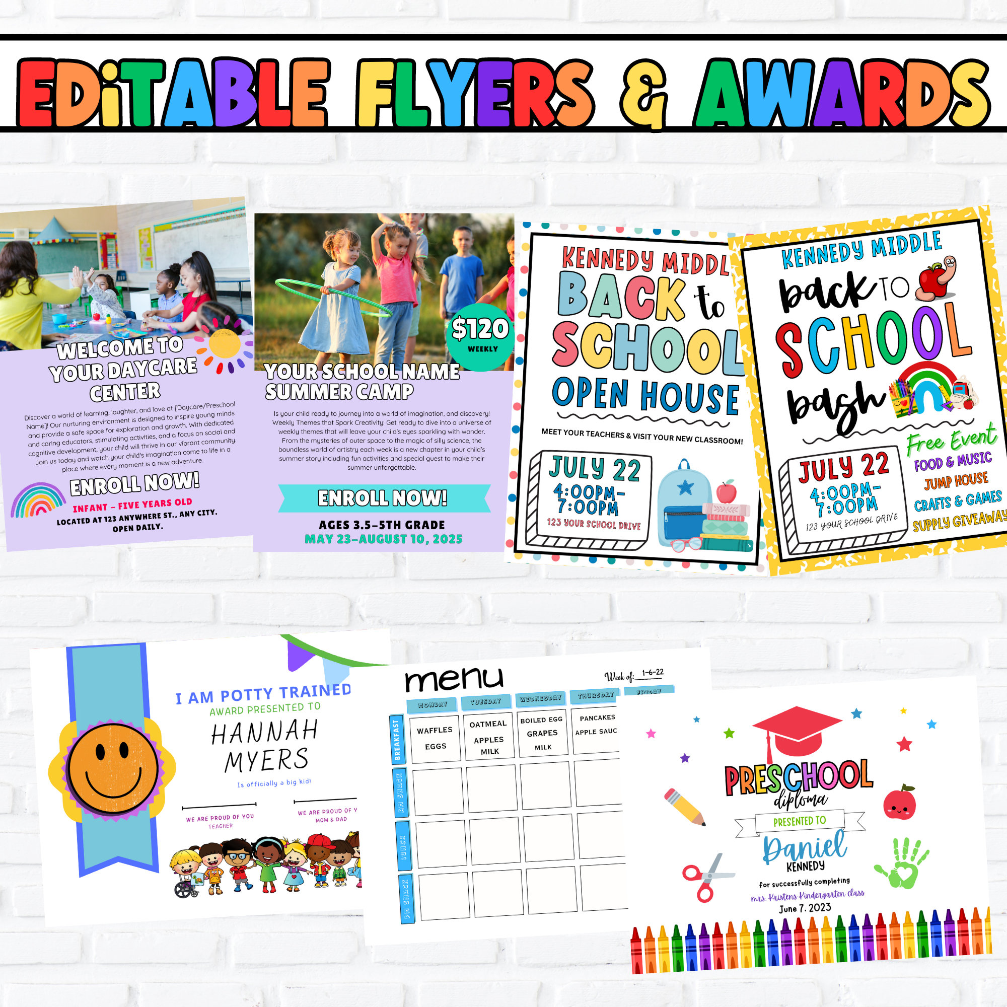 EDITABLE Daycare Forms and Templates Starter Bundle | Preschool Forms ...