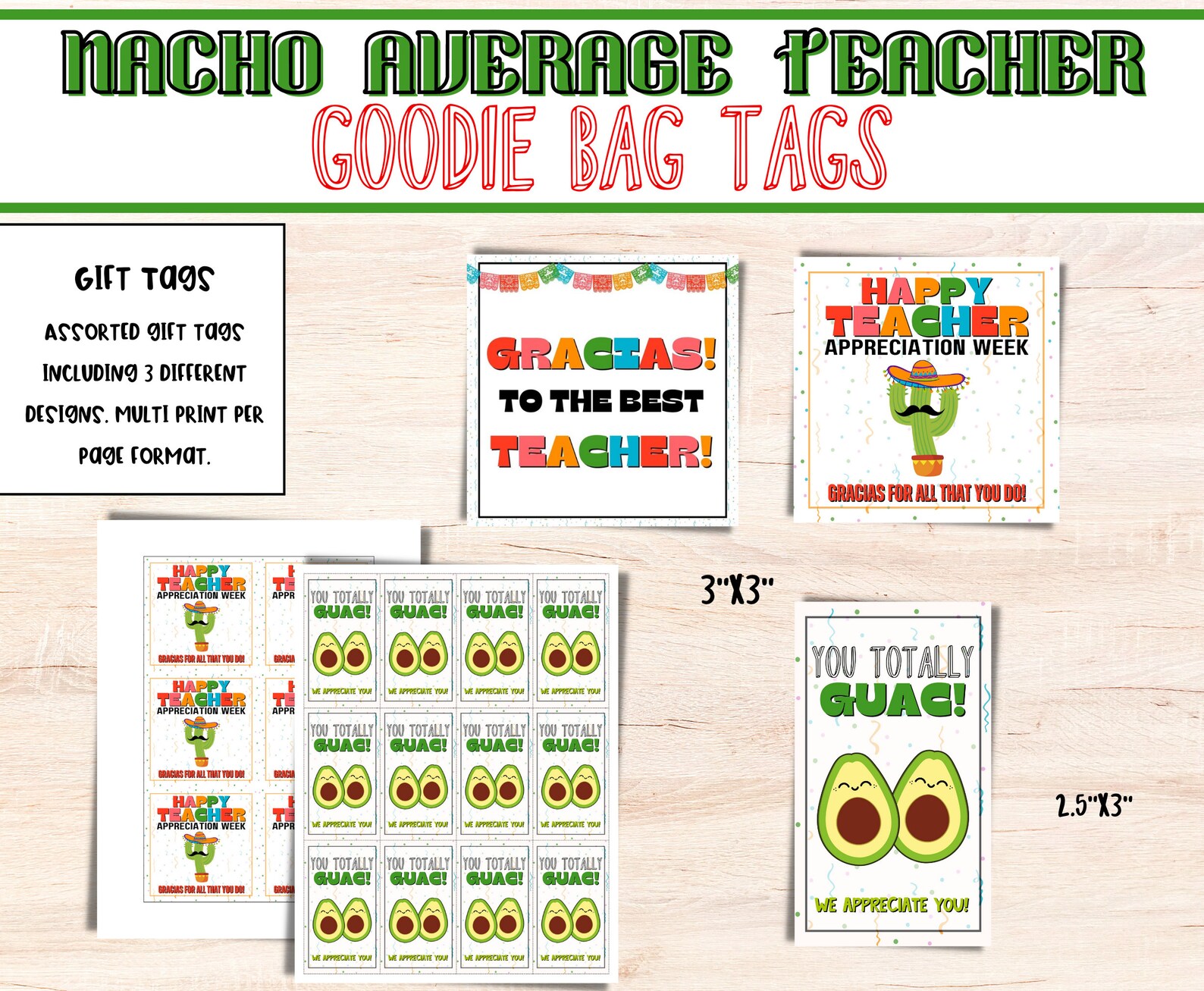 Editable Nacho Average Fiesta Teacher Appreciation Week Printable ...