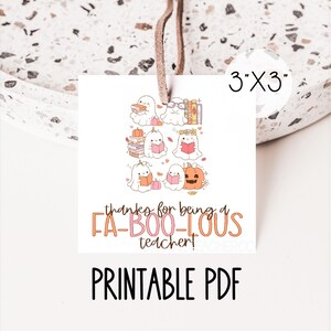 Printable Boo TREAT Teacher Gift Tag | Halloween Classroom Favor ...