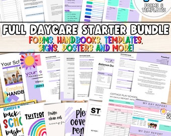 EDITABLE Essential Enrollment Daycare Forms and Templates Preschool ...