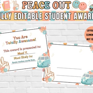 Groovy Summer End of School Year Kit Teacher Kit Preschool Diploma DIY ...