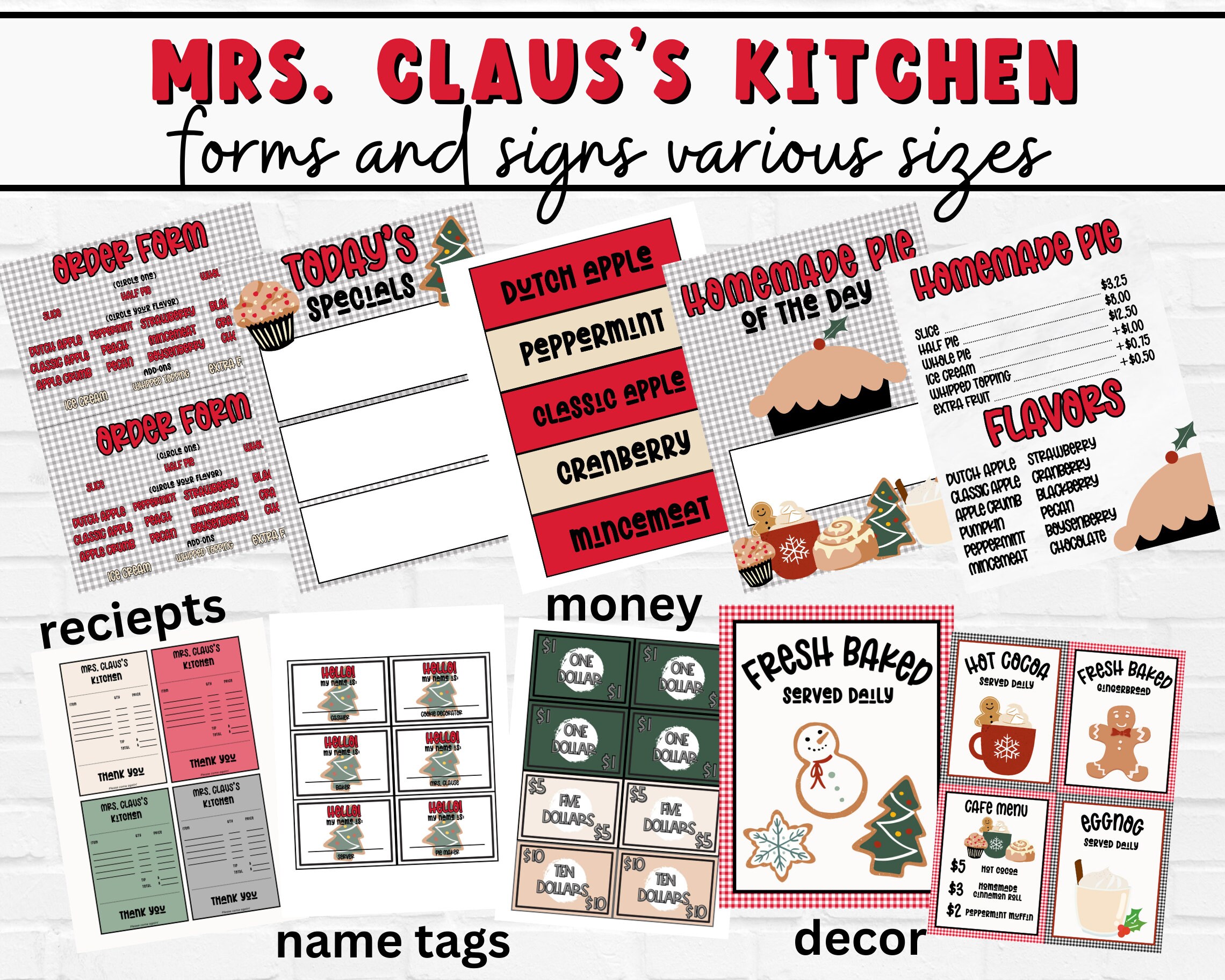 Pretend Play Mrs. Claus's Kitchen Kit for Preschool | Dramatic Play ...