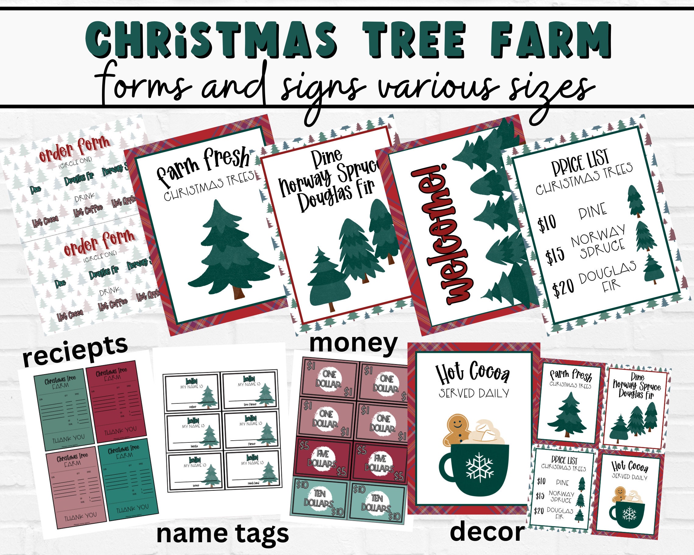 Pretend Play Christmas Tree Farm Kit for Preschool | Dramatic Play ...