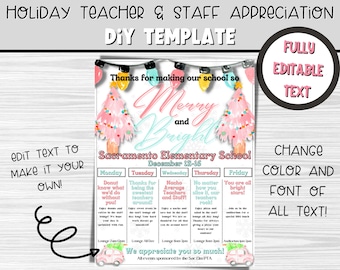 Candy Cane Gram School Fundraiser Flyer for PTA PTO Christmas - Etsy