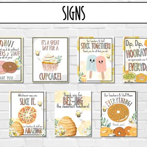 Honey Bee Theme Teacher Appreciation Week Itinerary & Printable Bundle ...